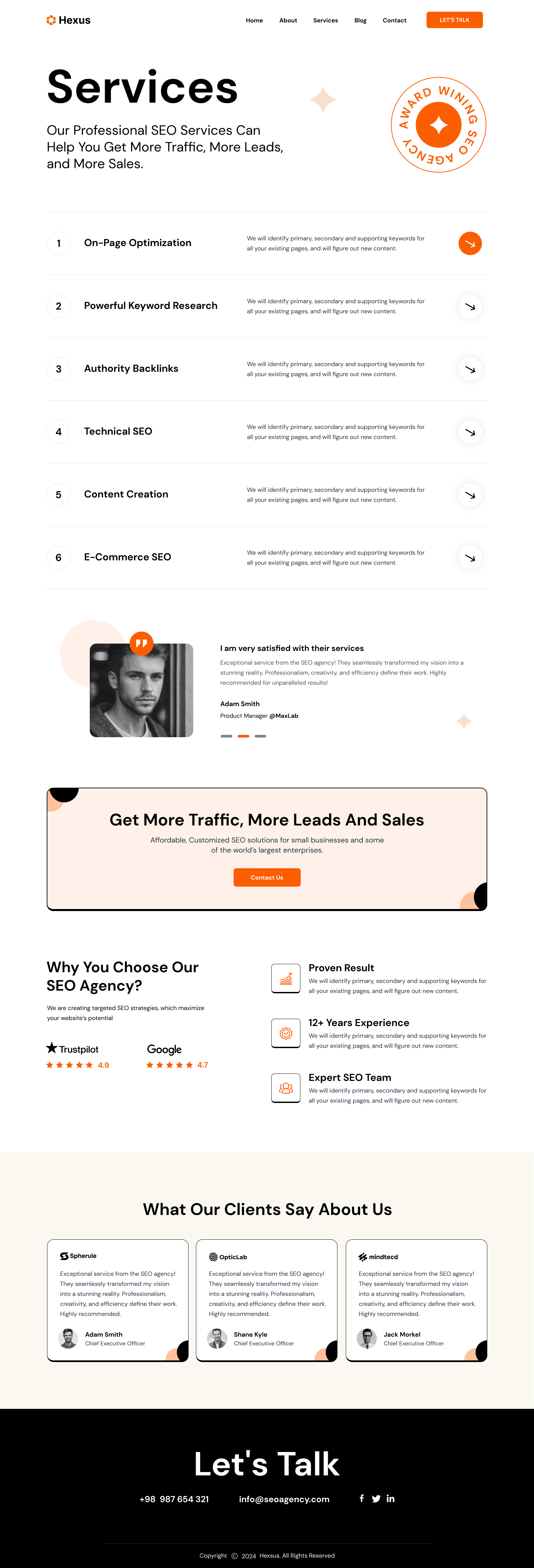 Hexus - A Joomla 5 Template made Specifically for SEO Agencies - ThemeXpert