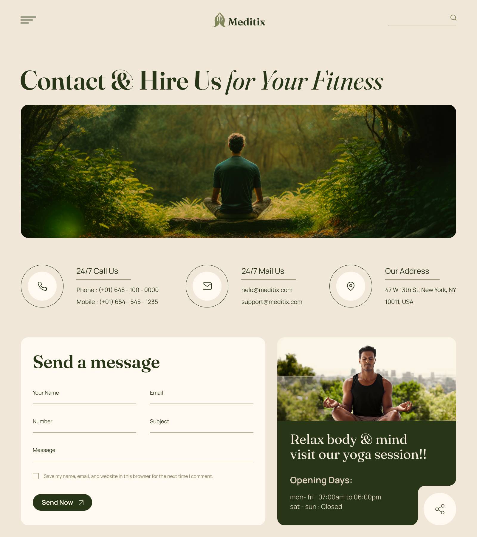Meditix - The Best Joomla 5 Template for Yoga Studios - ThemeXpert