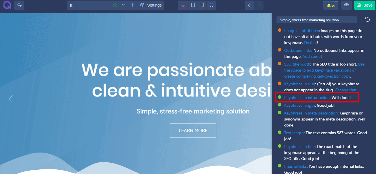 Keyphrase In Introduction ThemeXpert