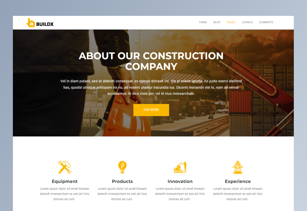 Buildx-Joomla Construction Template For Constructors And Plumbers - ThemeXpert