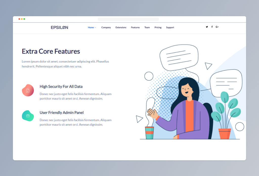 Epsilon Joomla Template - ThemeXpert