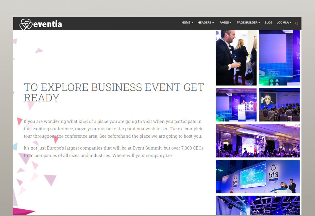 Conference & Event Management Joomla Template - Eventia - ThemeXpert